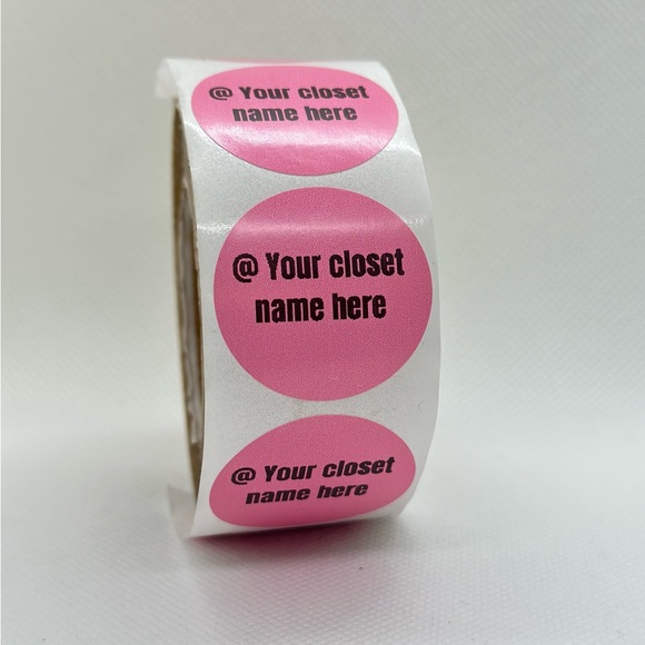 handmade | Office | Personalized Business Name Round Stickers In Custom ...